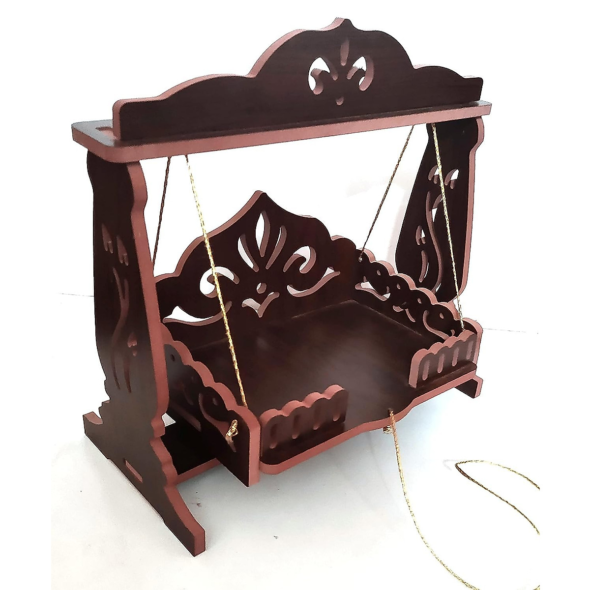 Laddu Gopal Jhula Wooden Temple/Wooden chowki/Laddo Gopal Jhula/Swing/God singhasan