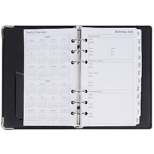 2023 Planner Refills Portable Size 3 - Monthly and Weekly with 6-Ring Binder, Compact/Personal Size