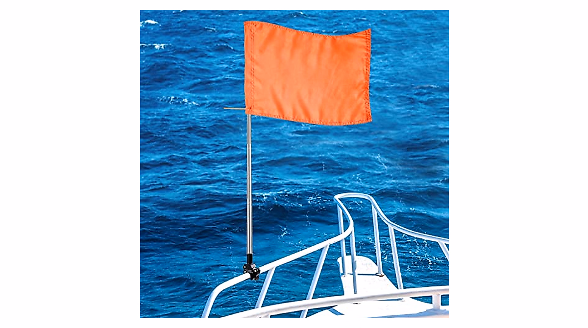 Adjustable Orange Boat Flag - Enhance Safety on Water