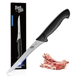 dimoedge 6 inch Professional Boning Knife, Super Sharp Deboning Knife with Ergonomic Handle(Black)