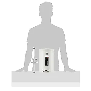 simplehuman 4.5 Liter Bathroom Trash Can, White Steel