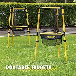 Kan Jam Ultimate Disc Golf Set with 1 Disc Golf Discs and 2 Disc Golf Basket Retrievers - Outdoor Frisbee Golf Game with Carry Bag