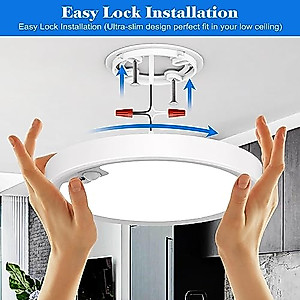 KEPLUG Motion Sensor Ceiling Light, LED Flush Mount Ceiling Light Fixture 18W/1600LM, Motion Sensor Light Indoor for Stair Closet Porch Hallway Laundry, Time Dimmable Ceiling Lights 3000k/4000k/6000k