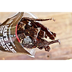 No Man’s Land HOT Beef Jerky High Protein Low Calorie Low Carb Beef Snack 16oz Bag