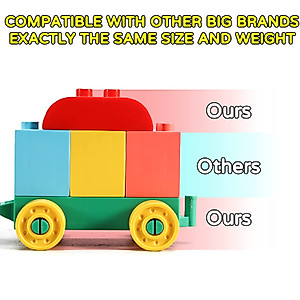Dinosaur Building Blocks Toys,Jurassic Theme Building Blocks,With A Counting Train,A Big T-rex,and Three Dinosaurs,Compatible With All Major Brands, Gift For Kids Toddlers Boys Girls Age 3,4,5,6,7,8+