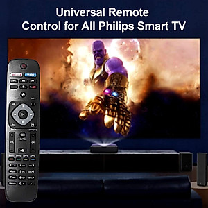 New 2 Packs Universal Remote Control for Philips TV Remote Replacement for LCD LED 4K UHD Smart TV NH500UP