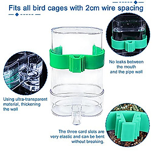 Hamiledyi No Mess Bird Feeders Automatic Parrot Feeder Drinker Acrylic Seed Food Container Parakeet Water Dispenser Cage Accessories for Lovebirds Budgies Canary Finch