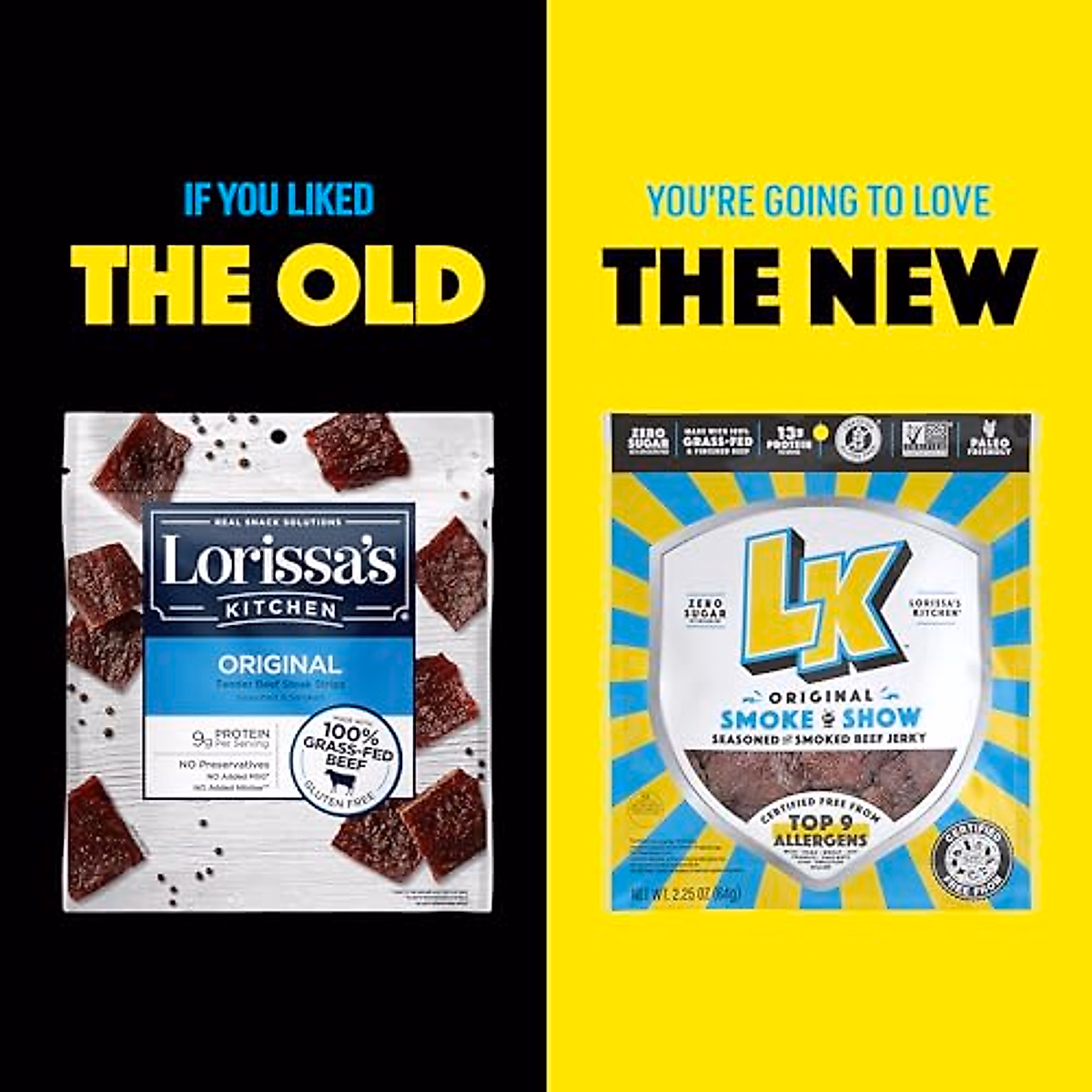 Lorissa's Kitchen Premium Grass-Fed Steak Strips, Korean Barbecue, 2.25 Oz. 4 Count - No Added MSG or Nitrites, Keto Friendly Snacks & Gluten Free, More Tender Than Traditional Beef Jerky