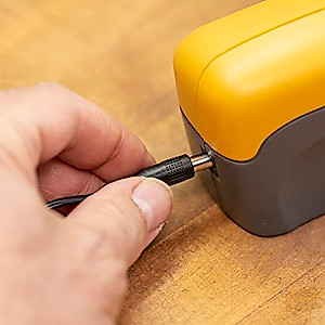 Smith’s 50005 Edge Pro Compact Electric Knife Sharpener - Yellow & Grey - Straight Edge 2 Stage Sharpener - Electric & Manual Sharpening - Blade Guide - Outdoor & Kitchen - Pocket & Filet Knives