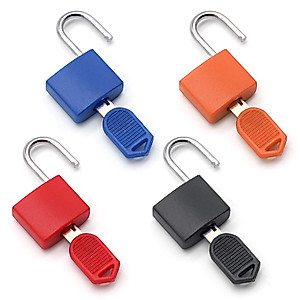 8 Pack Padlock, Small Padlock with Key for The Luggage Lock, Backpack,Gym Locker Lock,Suitcase Lock,Classroom Matching Game and More (8 Colors)