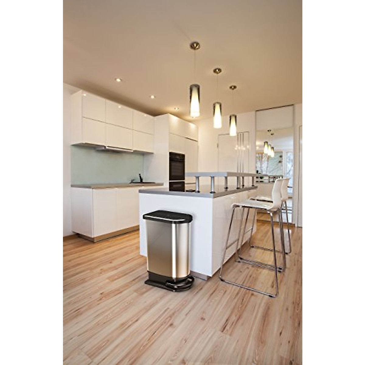 Rotho Paso Refuse Pedal Bin Duo 50 Litre, in-Mould Labelling Silver Metallic, One Size