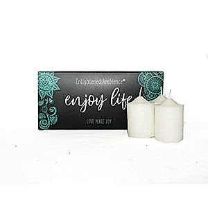 Enlightened Ambience Candles votives 10 Tibetan Sandalwood Scented White