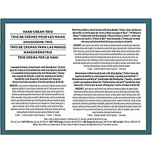 Burt's Bees Gifts, 3 Moisturizing Hand Creams with Shea Butter, Hand Cream Trio Spring Set - Lavender and Honey, Wild Rose and Berry & Watermelon and Mint