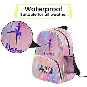 CNNINGYI Personalized Name Cheerleaders Backpack Customized Lightweight Ballet Dance Bag for Little Girls
