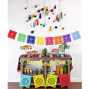 Fiesta Bridal Shower Decorations Mexican Taco Bout Love Balloon Cactus Garland Papel Picado Banner for Engagement Bachelorette Party