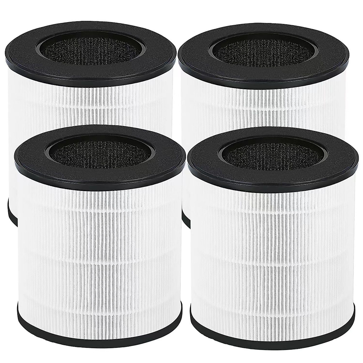 CHAMONNY B-D02U Filter Replacement, Compatible with VEWIOR B-D02U Air Purifier and MOO-KA B-D02L and KOIOS B-D02L Air Purifier, 3-in-1 H13 True HEPA Filter and Activated Carbon Filter, 4Pack