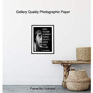 Rocky Poster -8x10 Motivational Wall Art - Inspirational Quotes Decor - Positive Uplifting Gift - Men, Teens, Boys, Sports, Boxing Fan, Entrepreneur - Dorm, Home Office, Bedroom, Living Room
