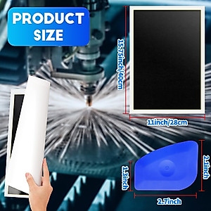 4PCS Laser Engraving Marking Paper Black Marking Paper with Scraper 15.75 * 11in Laser Engraving Paper for Fiber Laser Marking and Engraving for Ceramics Glass Crystal Stone Tiles(Black) (Black)