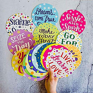 Youngever 80 Pack Confetti Positive Sayings Accents 6 Inch