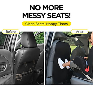 lebogner Back Seat Cover for Kids, 2 Pack X-Large Waterproof Kick Mats Backseat Protector, Durable Car Seat Back Protectors for Vehicles to Protect from Dirt, Mud & Scratches, Fits Most SUVs and Vans