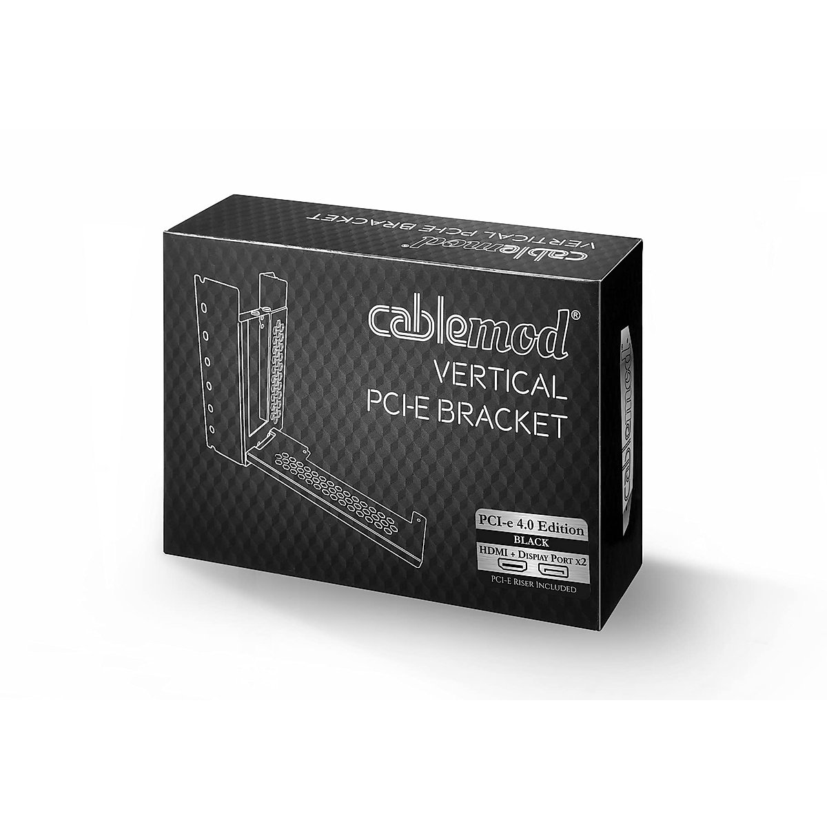 CableMod Vertical PCI-e Bracket PCI-e 4.0 Edition (Black, HDMI + DisplayPort)
