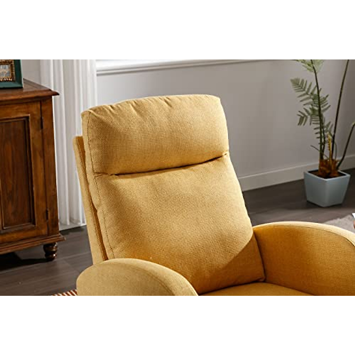 Morhome Nursery Chairs Indoor Rocking Armchair with Side Pocket for Living, Bedroom, Baby Room, Dark Grey