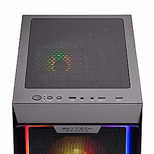 Skytech Gaming Nebula Gaming PC Desktop – Intel Core i3 12100F 3.3 GHz, NVIDIA GTX 1650, 500GB NVME SSD, 16GB DDR4 RAM 3200, 600W Gold PSU, 11AC Wi-Fi, Windows 11 Home 64-bit,Black