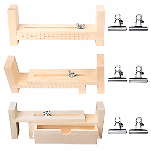 KUYYFDS Wood Bracelet Jig, Wooden Jig Bracelet Maker, Wood Wristband Maker with 2clamps Braiding Crafting Tool for Weaving DIY Craft 3pcs Drawer Style