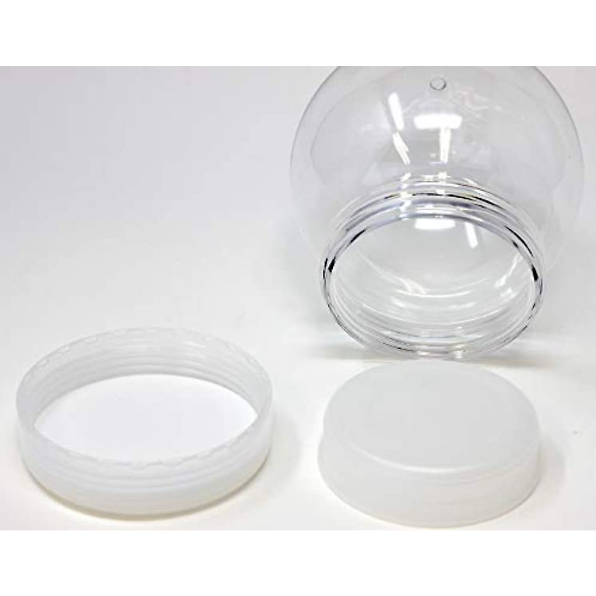 4 inch DIY Plastic Snow Globe with Removable Screw Off lid - Fun DIY Activity for Kids and Family! Snowglobes Creations!