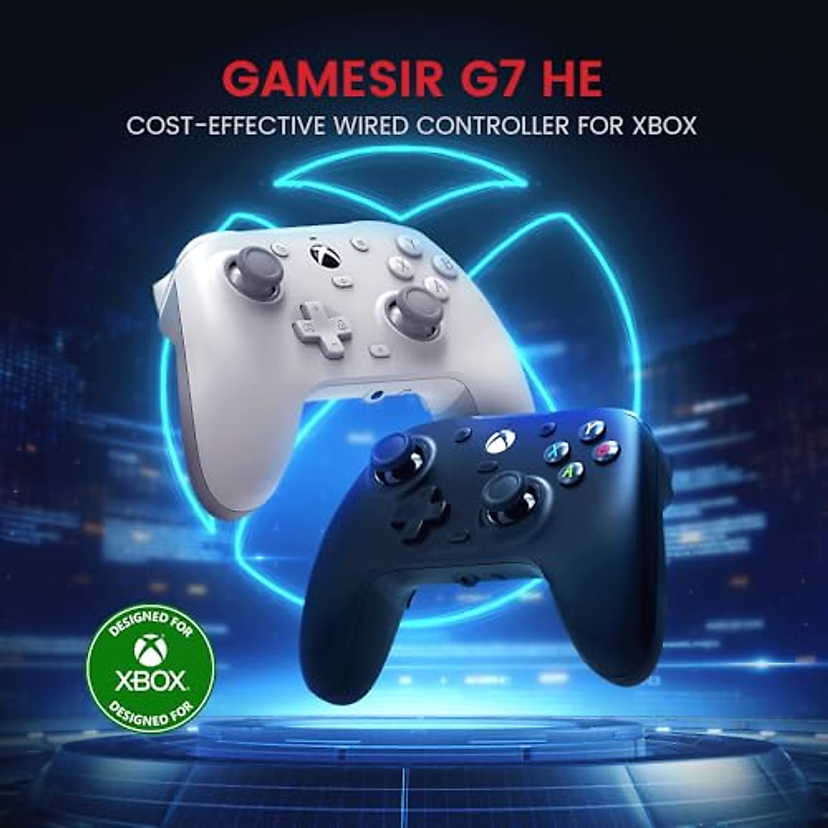 GameSir G7 HE Wired Xbox Controller, Officially Licensed Controller for Xbox Series X|S, Xbox One, Windows 10|11, PC, Video Game Controller with Hall Effect Sticks (Black)