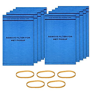 Wet Dry Vac Filter Bag WS01025F2 - For Stinger 2.5-5 Gallon Wet Dry Vacuum-MultiFit VF2000 -Craftsman Husky 9-16949 9-38737-Workshop Vacuums- 10 Pack