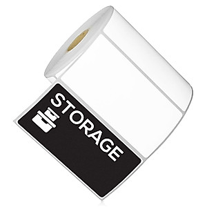 OfficeSmartLabels – 4" x 2" Removable Direct Thermal Labels - Compatible with Rollo & Zebra Desktop Printers and More – 1” Core; Perforated, Water & Oil Resistant [11 Rolls, 8000 Labels]