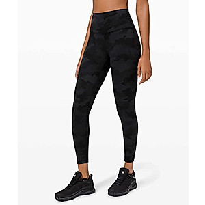 Lululemon Athletica Wunder Train Hi-Rise Tight 25inch (Black Camo, 0)