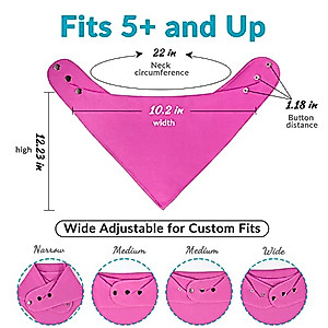 Adult Absorbent Drool Bandana Bibs, Large Soft Bibs Set for Special Needs,Teens,Big Kid 4+ Years Boy Girl Men Women,3 Pack