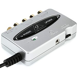 Behringer U-PHONO UFO202 Audiophile USB/Audio Interface with Built-in Phono Preamp for Digitalizing Your Tapes and Vinyl Records