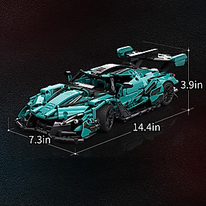 Mesiondy Sports Car Building Blocks Toys Boys or Adults Kits, Adults Challenging Racing Car Building Blocks Kit，1:14 1391 Pieces Car Model Building Set DIY Toys for Boys Age 8-14