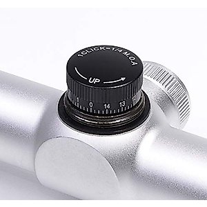 Stainless Silver Chrome Rifle Scope 3-9x40 AO Parallax Adjustable Objective with See-Thru Weaver Base Scope Rings