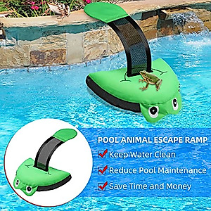 JESTOP Pool Animal Saving Escape Ramp, Frog Floating Ramp Rescues for Swimming Pool, Frog Saver Floating Ramp Rescues for Saving Frogs, Toads Animal Mice, Birds, Pool Maintenance Accessories