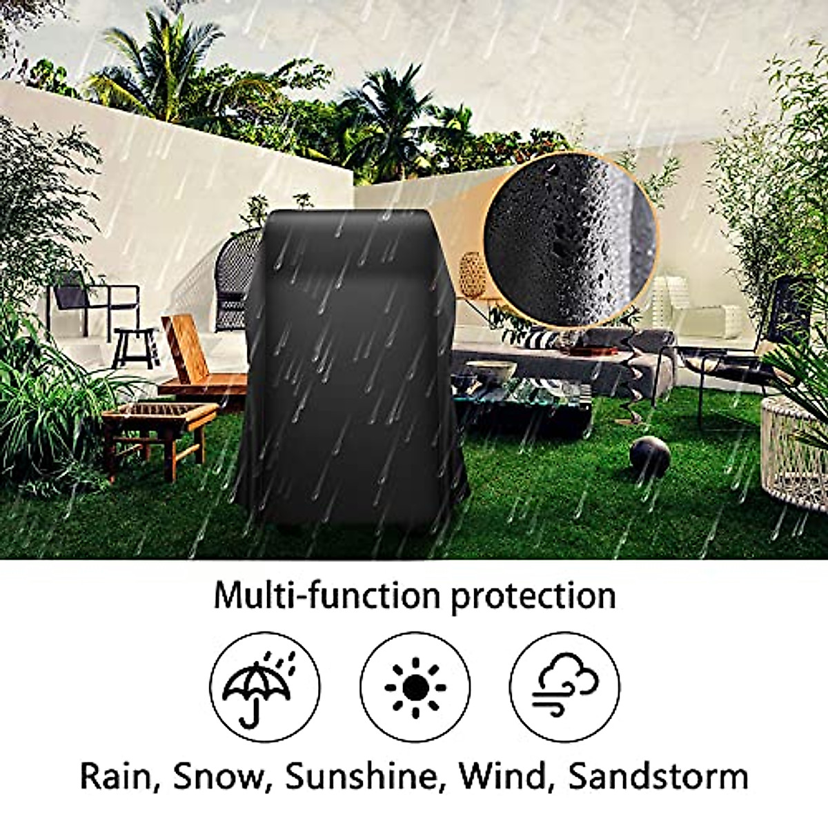 GGC 30 Inch Grill Cover Replacement for Weber 7105 Spirit 210 Series 2 Burner Gas Grills, L30 x D26 x H43 (Not Fit for Spirit II E-210)