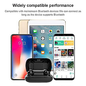 newshijieCOb L21 TWS Bluetooth 5.0 Earphones Sports Wireless Earphones in-Ear Bluetooth Earbuds for iOS Android Black