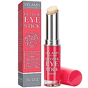 Retinol Eye Stick, Retinol Eye Cream for Dark Circles and Puffiness, Visible Results in 3-4 Weeks, Under Eye Cream Anti Aging, Eye Brightener Stick, Eye Cream for Wrinkles, Brightening Eye Cream for Puffiness and Bags under Eyes, Brightening Eye Balm Redu