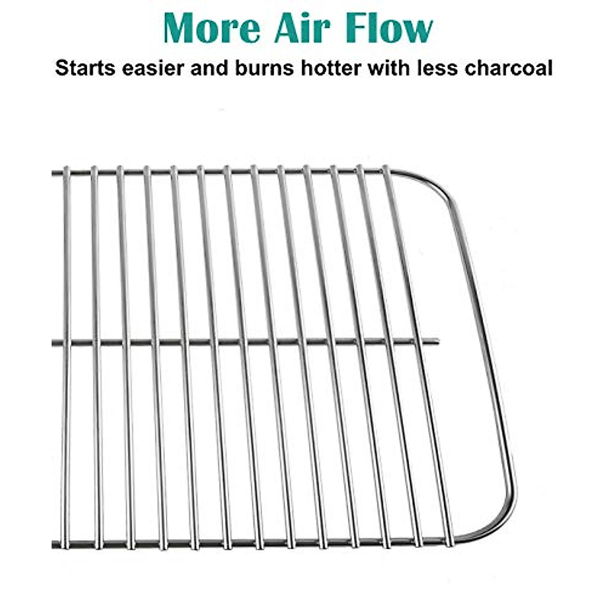 EasiBBQ 80631 Stainless Steel Grill Grate for Weber Go-Anywhere Charcoal and Gas Grill, Replaces 70211, 3634, 67195, 16" x 10"
