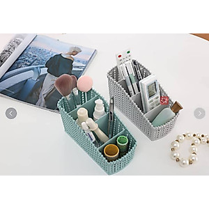 Multi-Purpose Storage Organizer | Office, Living Room, Bathroom Organizer | Holds Stationary, Vitamins, Supplements, Makeup | Large Capacity | Home Organization (Green)