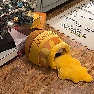 GOUXTD Cat Bed Cave Honeypot Cat House Indoor Cat Cute and Comfortable Pet Cat Sofa Cute and Comfortable Pet Cat House