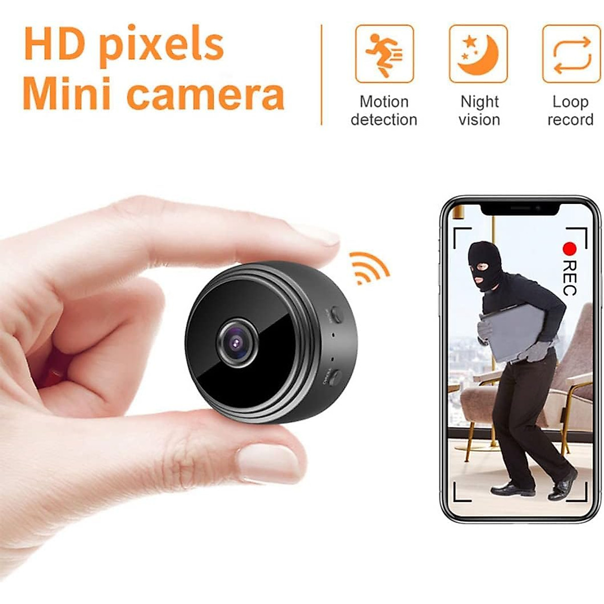 Enzemit A9 Mini Camera WiFi 1080P HD IP Camera Home Security Magnetic Wireless Mini Camcorder Micro Video Surveillance Camera with IR Night Vision