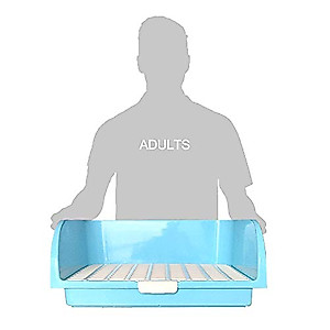 Amakunft Large Rabbit Litter Box, Small Animal Potty Trainer, Bunny Corner Toilet Box for cage, Small Pet Pan for Ferret/Guinea Pig/Chinchilla/Galesaur