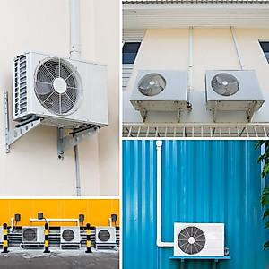 GUEQUITLEX 3" W 16.1 Ft Line Set Cover Kit for Mini Split Air Conditioner Decorative PVC Line Cover Kit for Central Air Conditioner Mini Split AC Cover for Outside Heat Pumps Tubing Cover