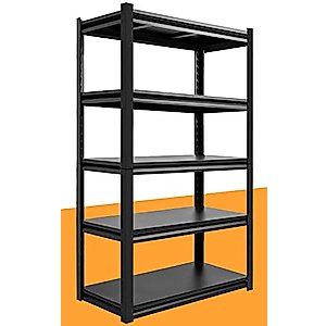 Raybee Garage Shelving Heavy Duty Load 2050LBS, Garage Storage Shelves Heavy Duty Shelving, Adjustable 5-Tier Metal Shelving Unit, Garage Shelves for Storage Shelving, Commercial Basement Storage Rack