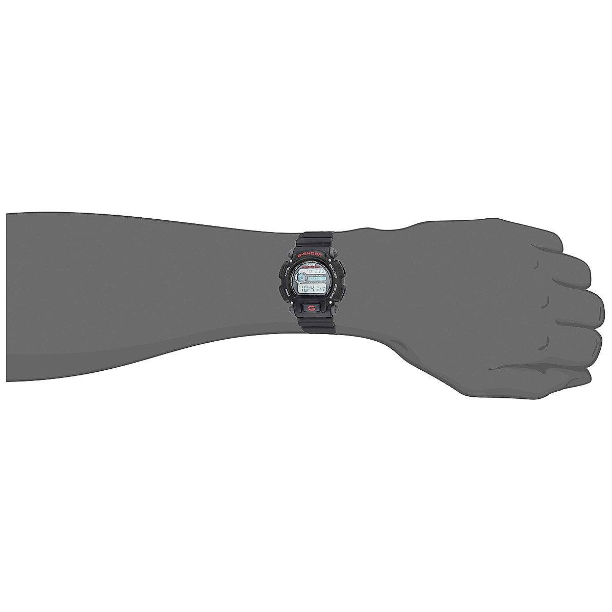 Casio DW9052-1V G Shock - Digital -200M Wr- Red Accents