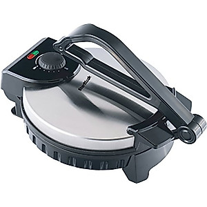 10inch Roti Maker by StarBlue with FREE Roti Warmer - The automatic Stainless Steel Non-Stick Electric machine to make Indian style Chapati, Tortilla, Roti AC 110V 50/60Hz 1200W